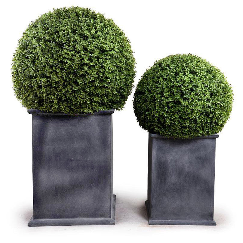 Boxwood Ball in Column Planter w/ Lip – New Growth Designs